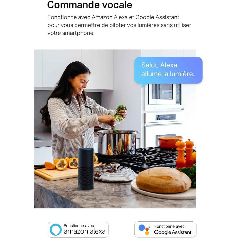 Tapo Ampoule LED E27 L520E 4000K Contrôle Vocal Intelligent Dimmable ...